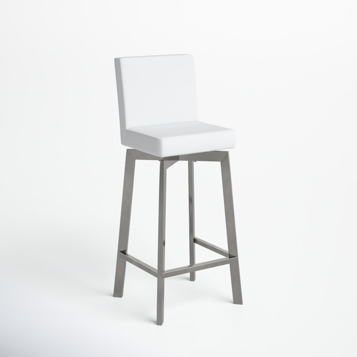 AllModern Ross Swivel Upholstered Counter Stool with Metal Frame ...