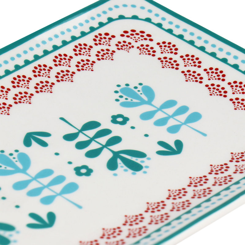 Gibson Home Rectangular Ceramic Tray | Wayfair