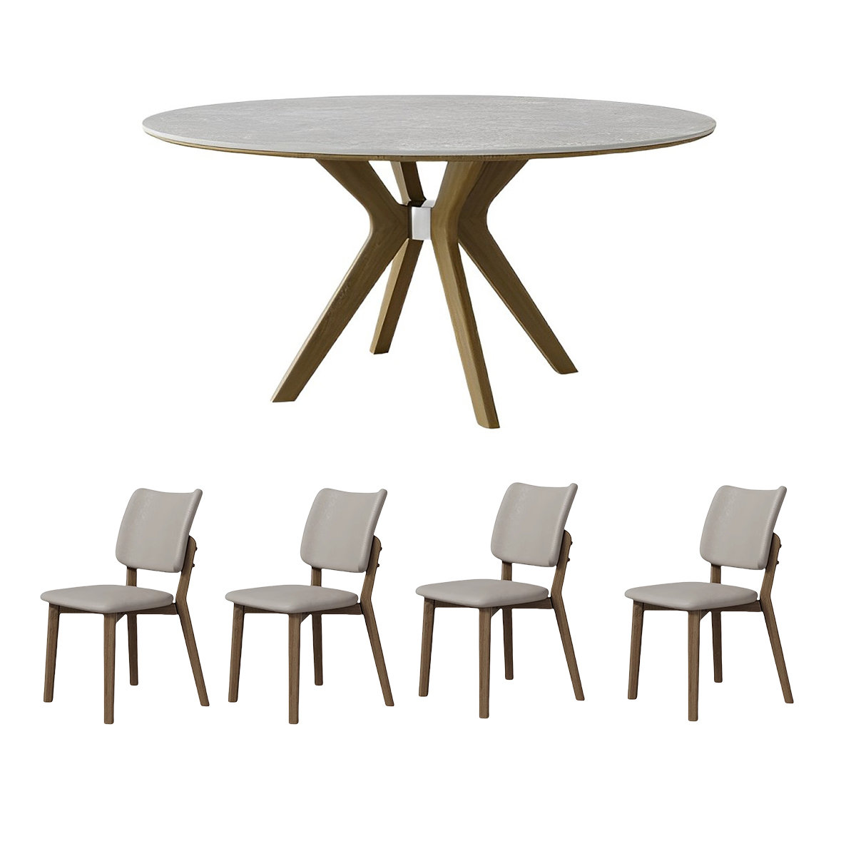Pakloer Simple rock plate dining table and chair set - Wayfair Canada