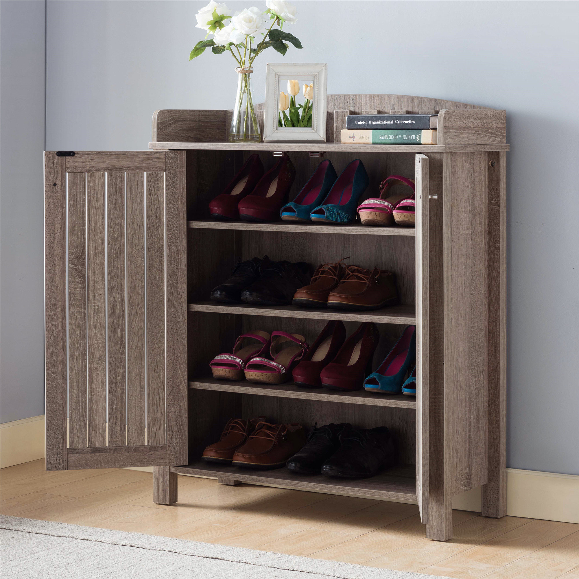 Latitude Run® 12 Pair Shoe Storage Cabinet | Wayfair