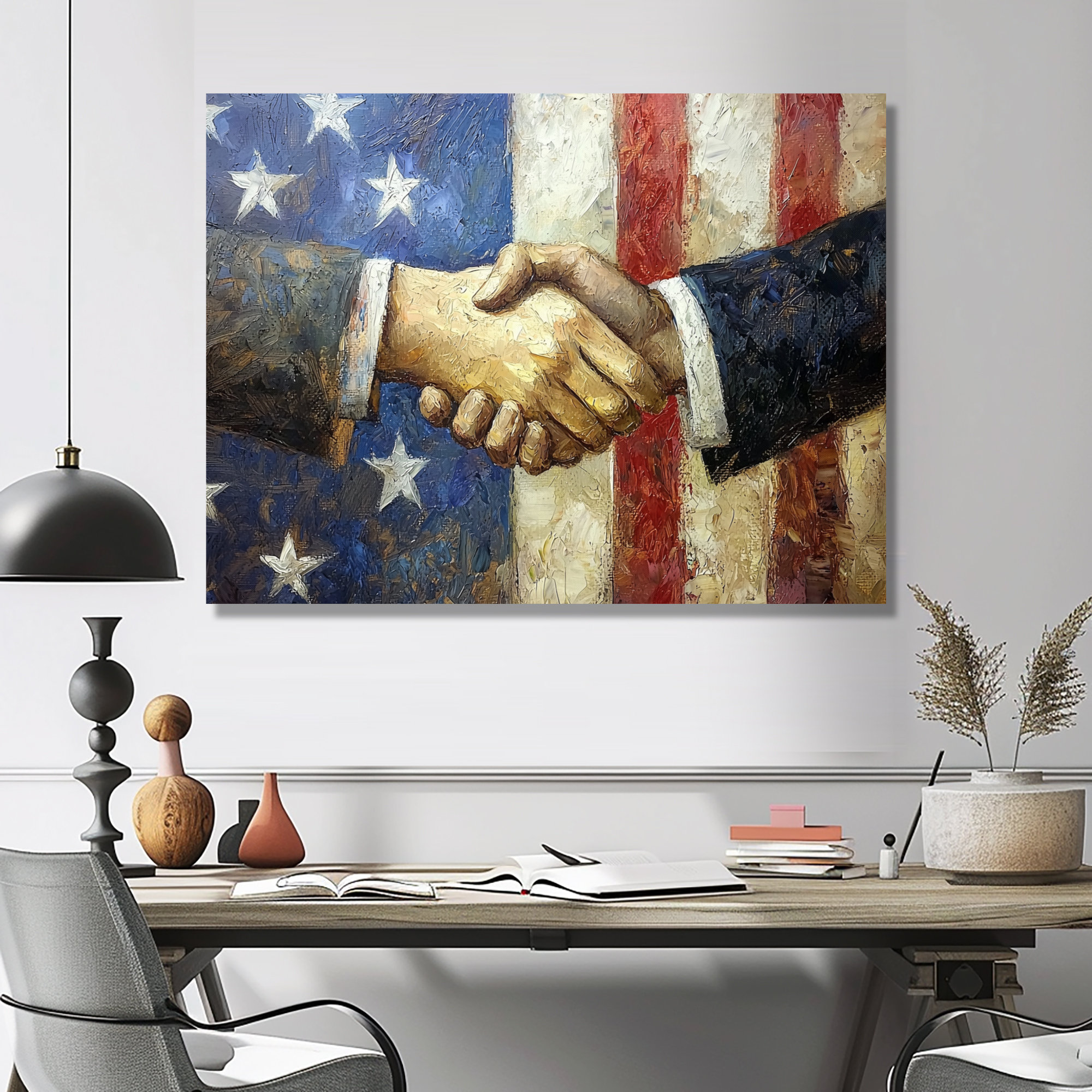 Winston Porter A Symbolic Handshake Between USA And The Allies I - USA ...