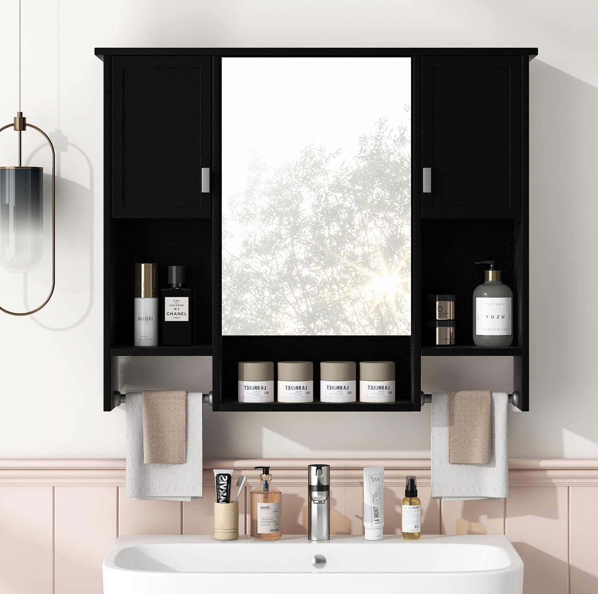 Kozart Modern Wall Mounted Bathroom Storage Cabinet, Bathroom Wall ...