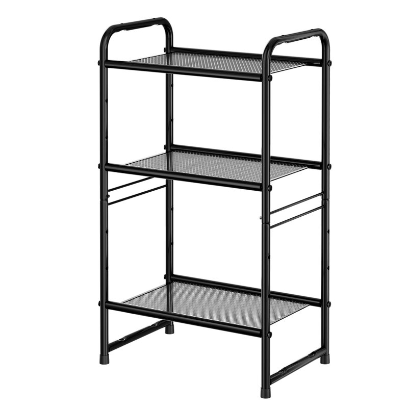 Rebrilliant 3-Tier Adjustable Metal Mesh Storage Shelf | Wayfair