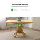 August Grove Prestow Extending Round Dining Table In Solid Wood ...
