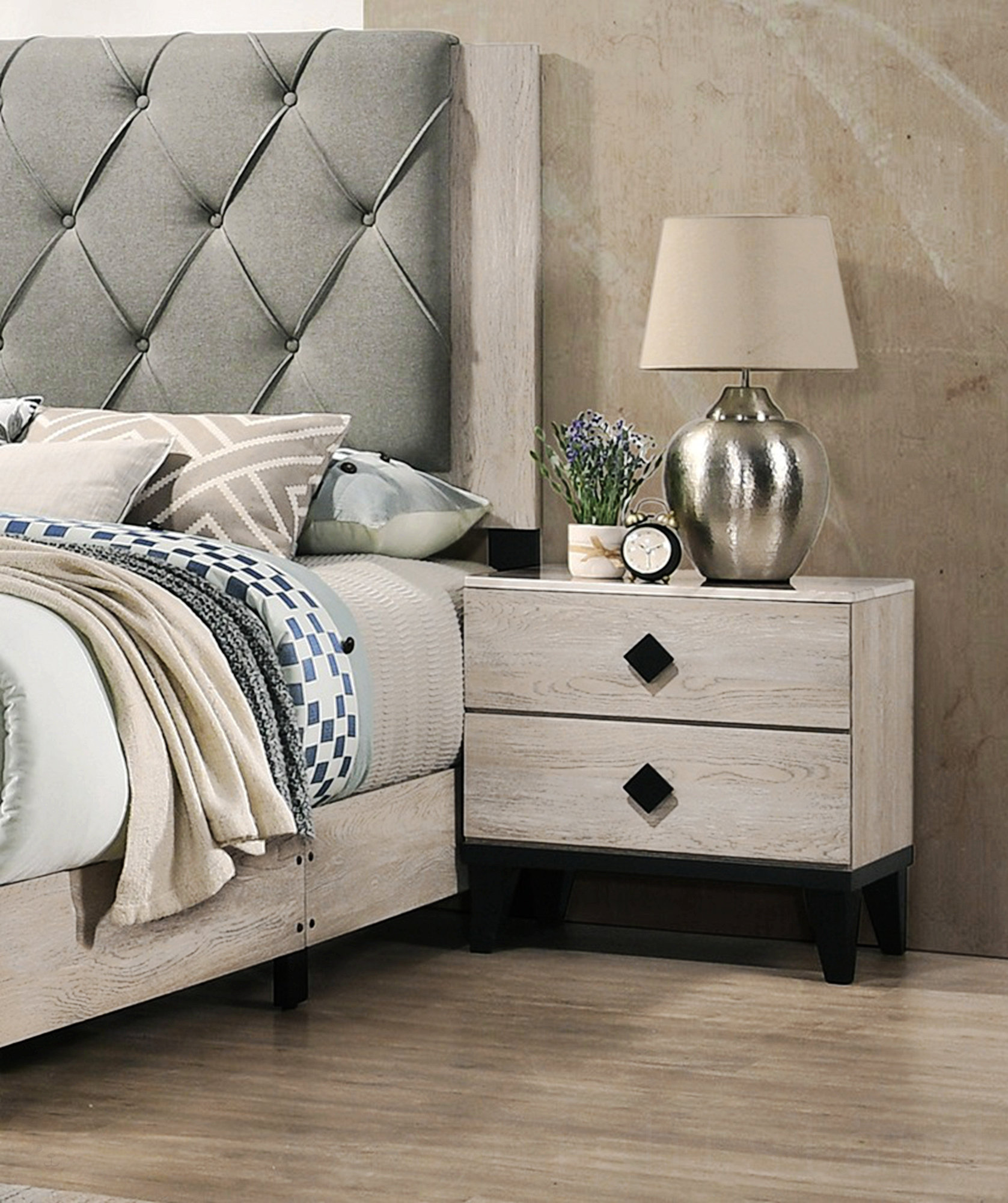 Latitude Run® Bedroom Furniture Contemporary Look Cream Colour ...