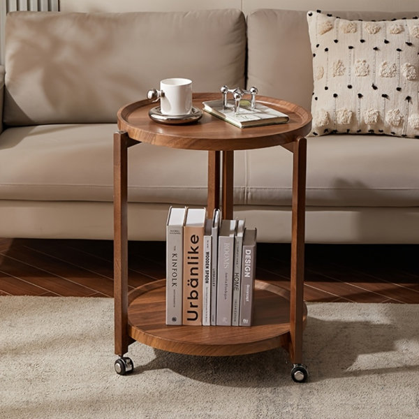 Millwood Pines 1pc, Movable Small Cart, Side Table, Living Room Coffee ...