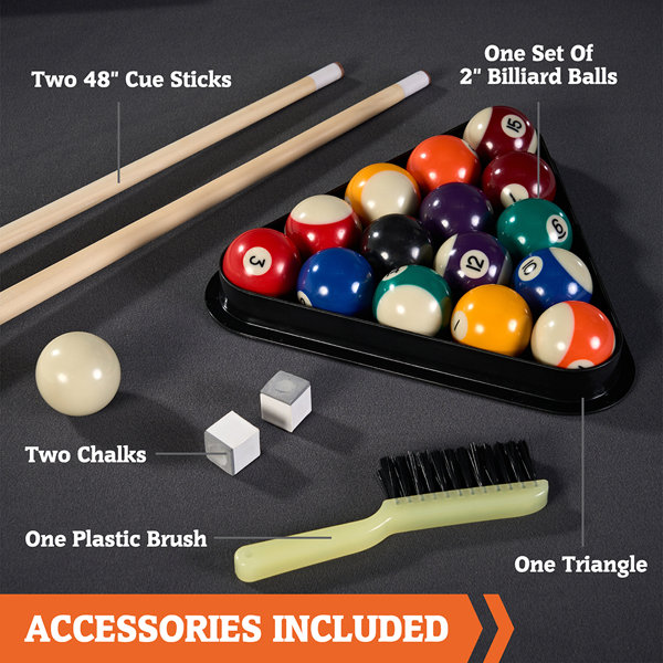 Hall Of Games 6ft Billiard Table With Ball And Cue Stick Set | Wayfair