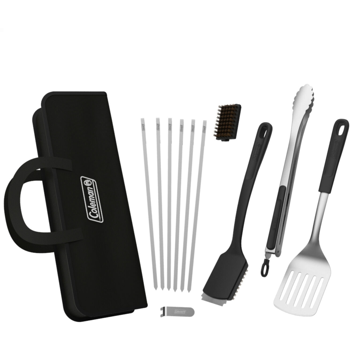 Coleman Cookout 12-Piece BBQ Grill Tool Kit, Heat Resistant Grilling ...