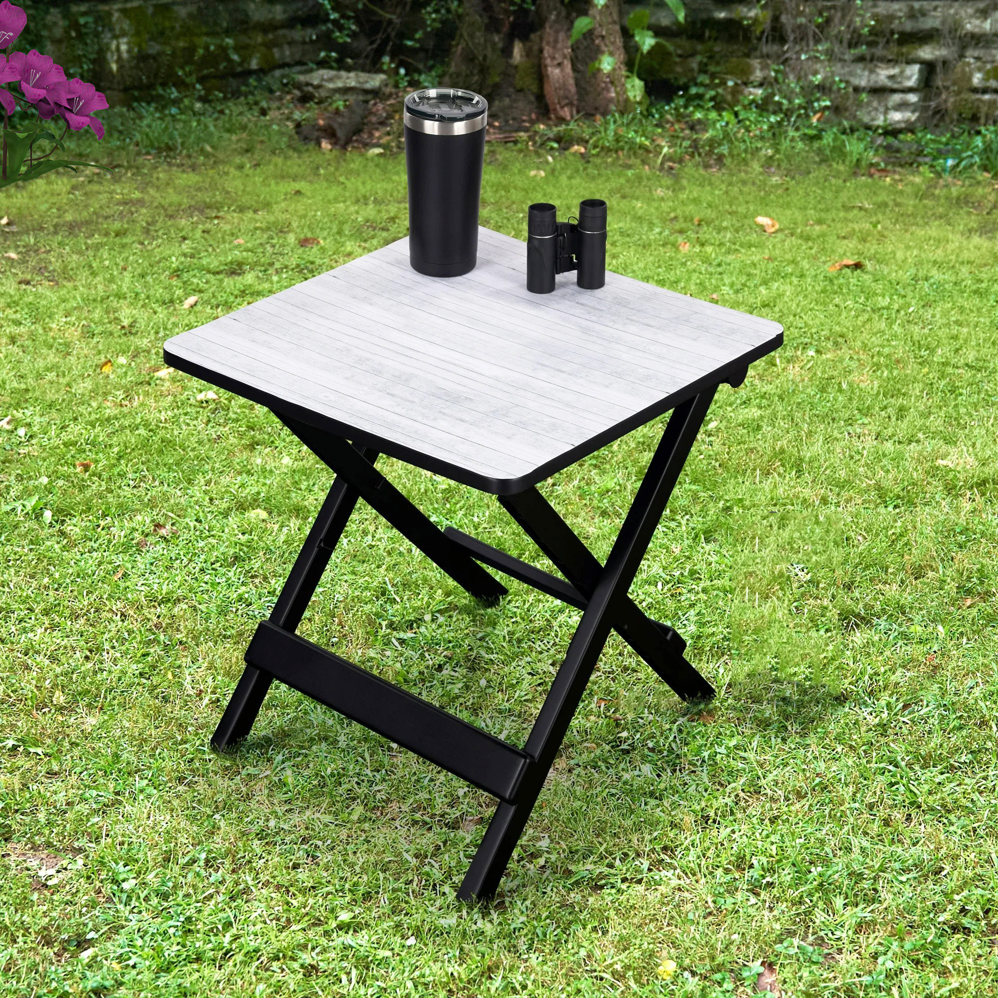 Ebern Designs 19-inch Plastic Folding Outdoor Camp Side Table - Wayfair ...