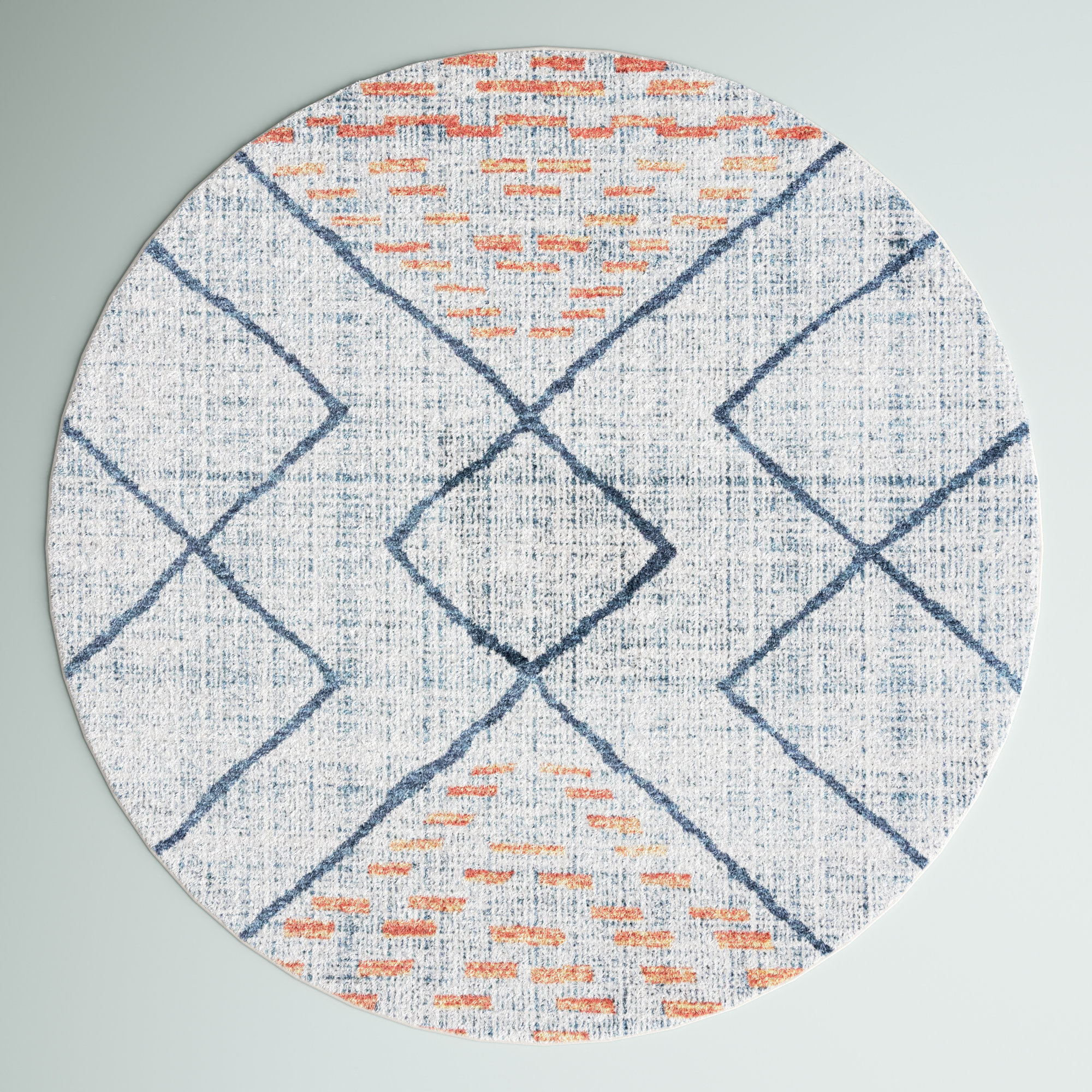 Steelside™ Rudy Performance Blue Rug & Reviews | Wayfair