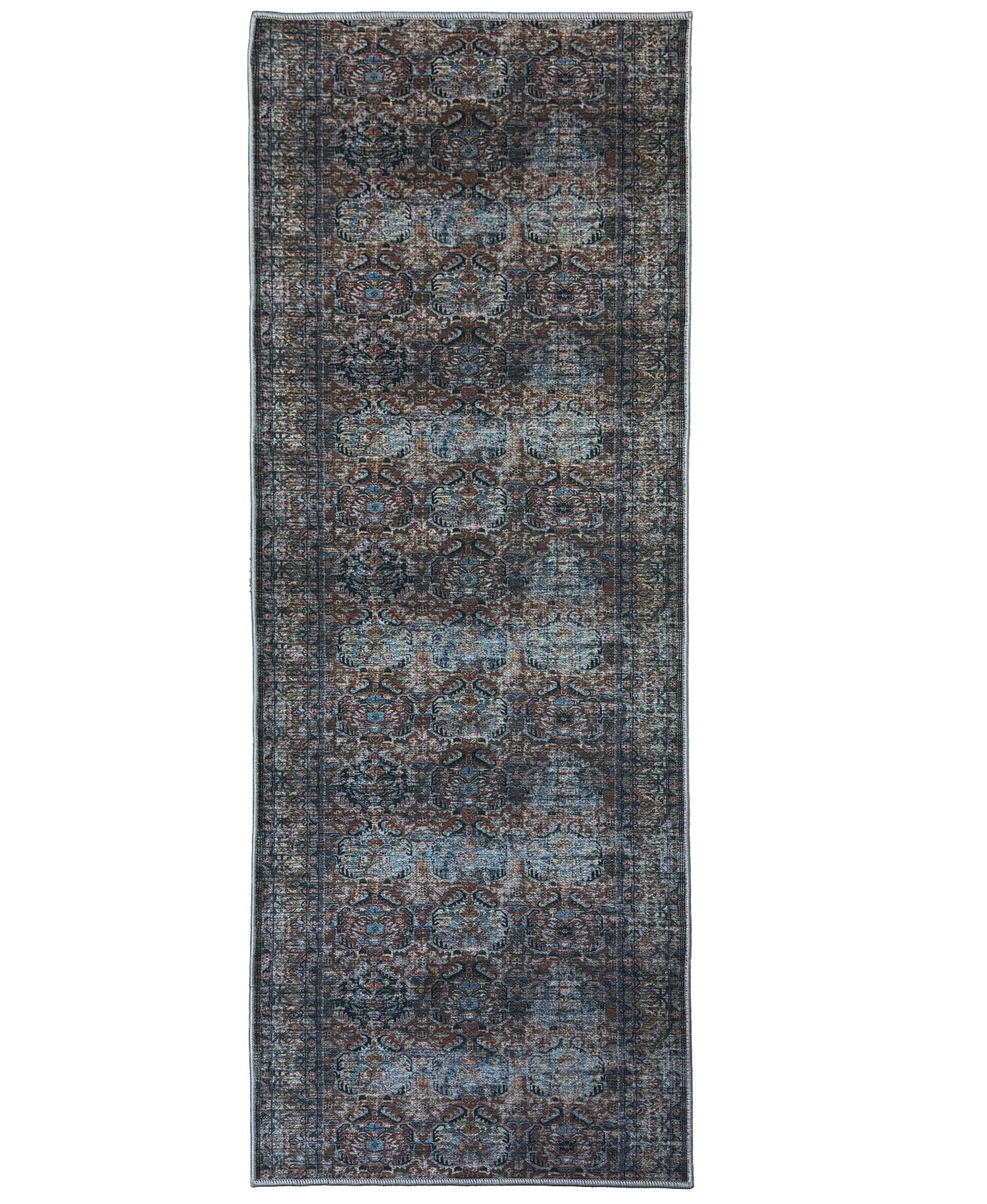 Bungalow Rose Custom Size Anti-Slip Low Profile Oriental Printed Design ...