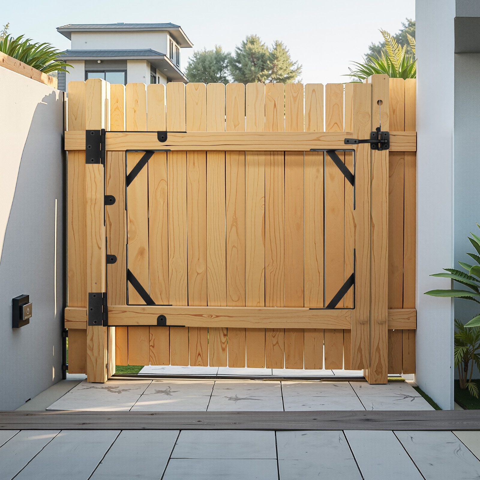 Stellweilan Tessberg Gate Building Kit Fits 40 to 72 in Wide Openings 4 ...