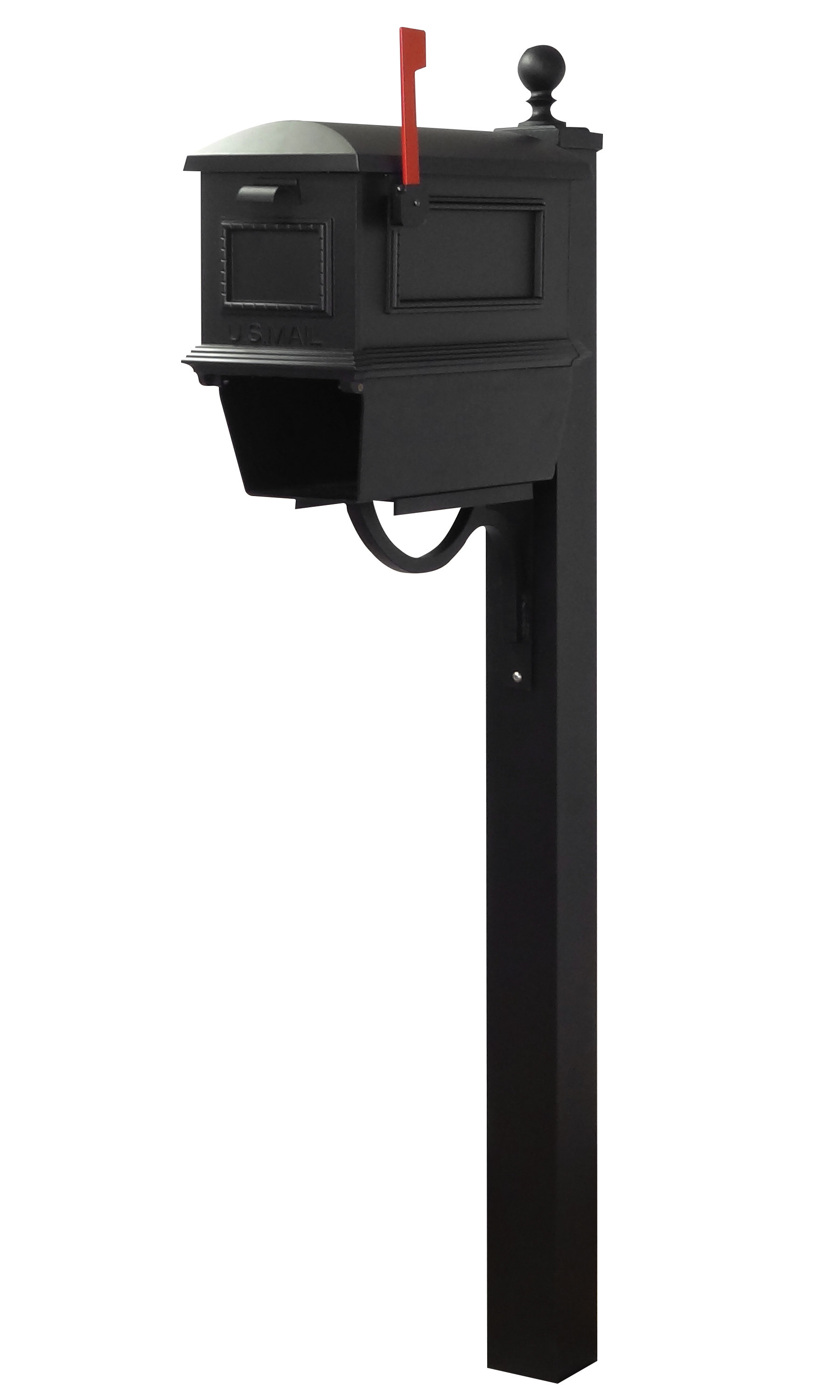 Special Lite Products Traditional Curbside Post Mounted Mailbox | Wayfair