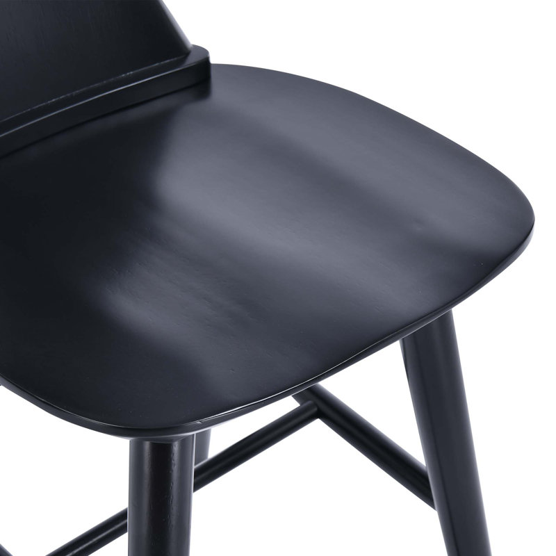 Wade Logan® Bordie Solid Wood 24'' Counter Stool & Reviews | Wayfair