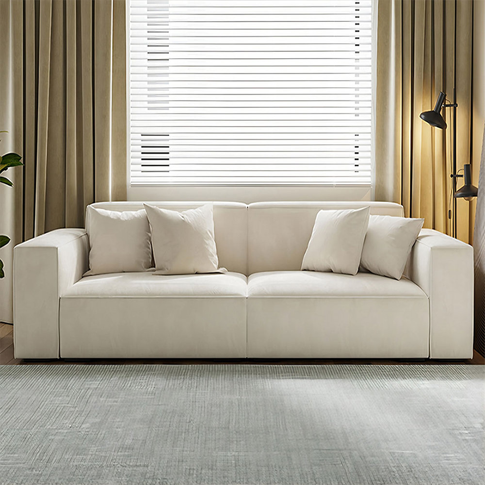 RISVOL Modern and simple style cat scratch fabric beige sofa - Wayfair ...