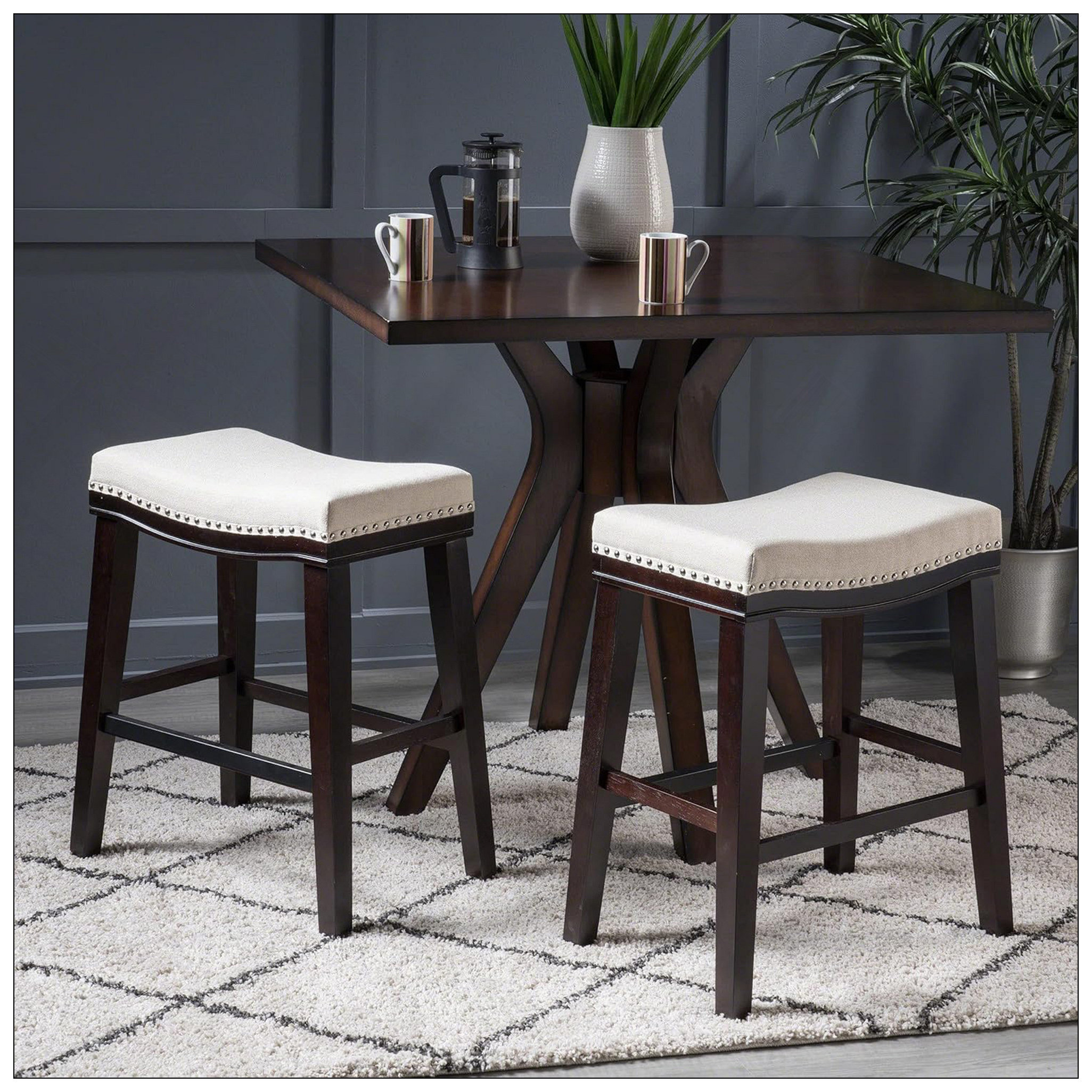 Alcott Hill® Elegant Counter Stool With Comfortable Upholstery And ...