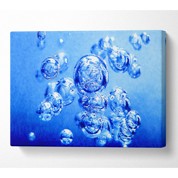 Ebern Designs Liquid Blue Bubbles - Wrapped Canvas Art Prints | Wayfair ...