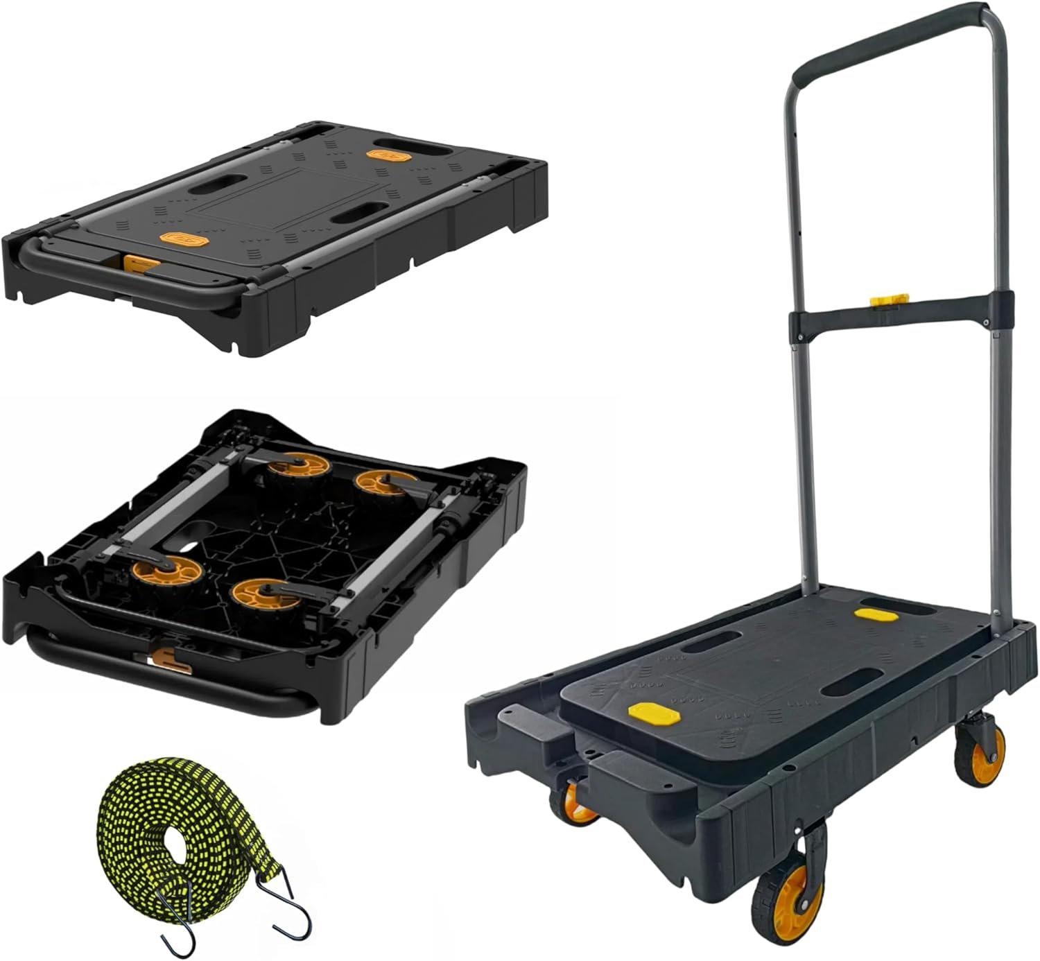 ERTCHUE RIED 330 Lbs Folding Hand Truck, Heavy Duty Platform Utility ...