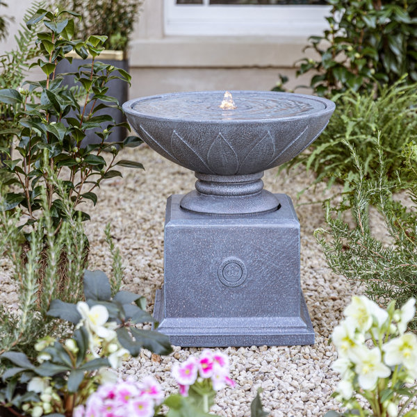 Latitude Vive Cenko Weather Resistant Fountains Fountain with Light ...