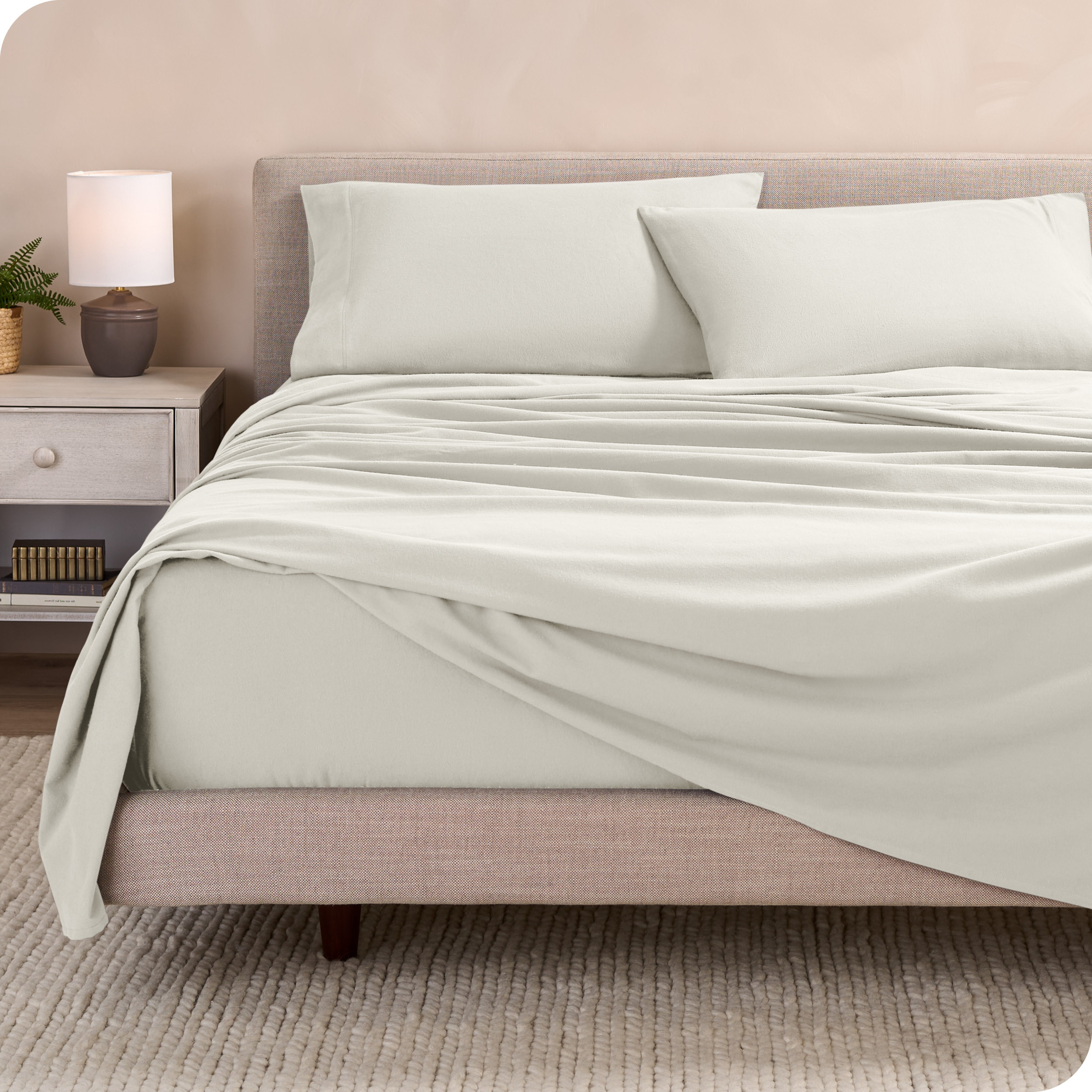Bare Home 100% Cotton Solid Flannel Sheet Set & Reviews | Wayfair