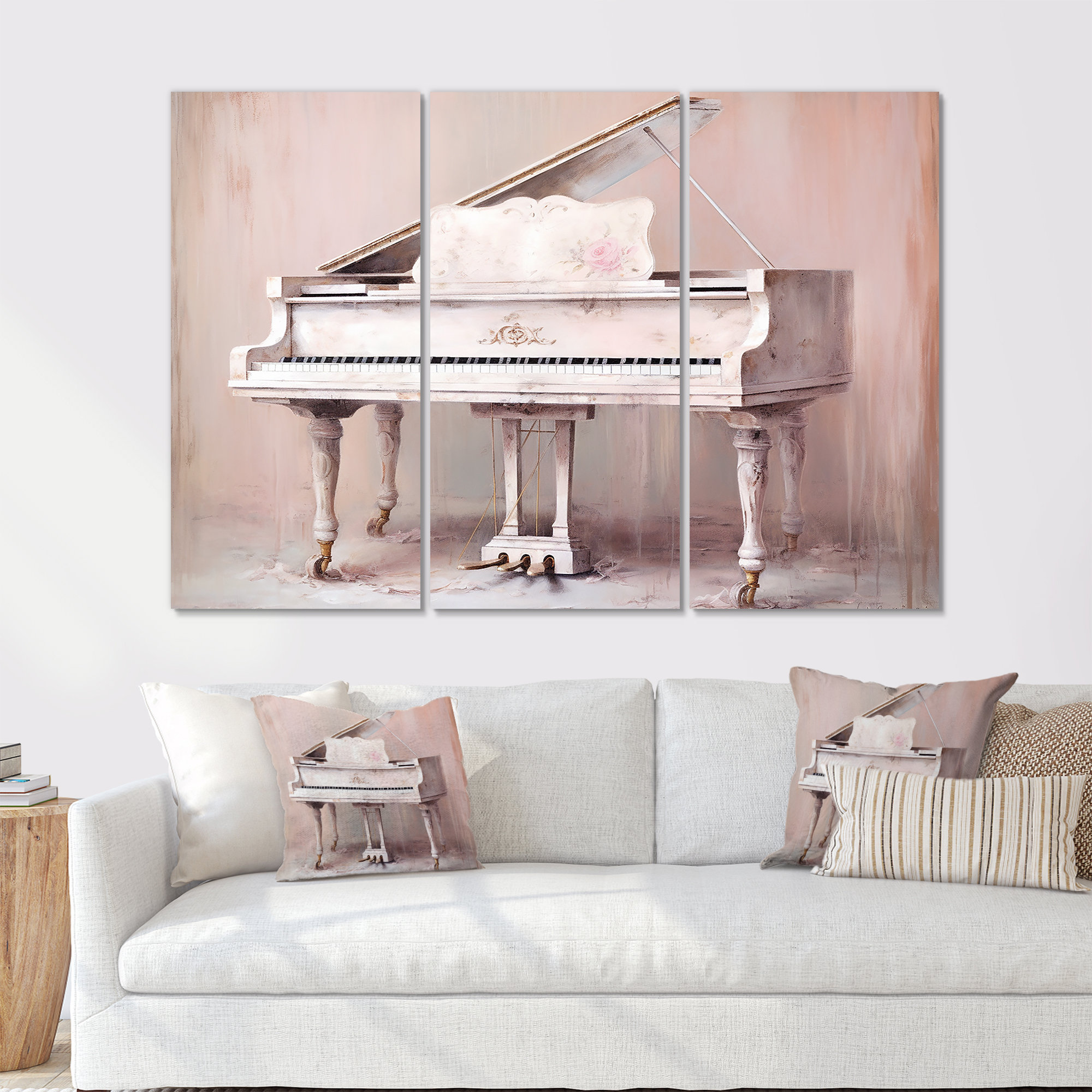 Millwood Pines Pink Pastel Piano Play V - Piano Wall Decor Set | Wayfair