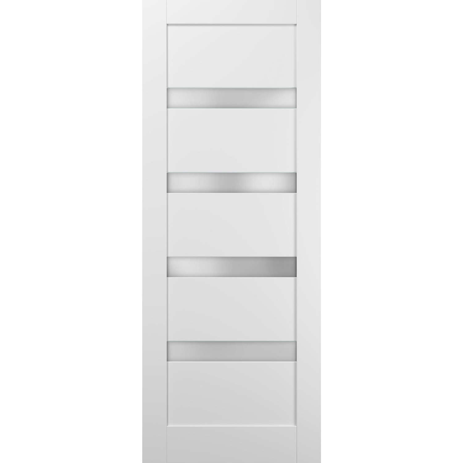 SARTODOORS Quadro Frosted Glass Standard White Door Slab | Wayfair