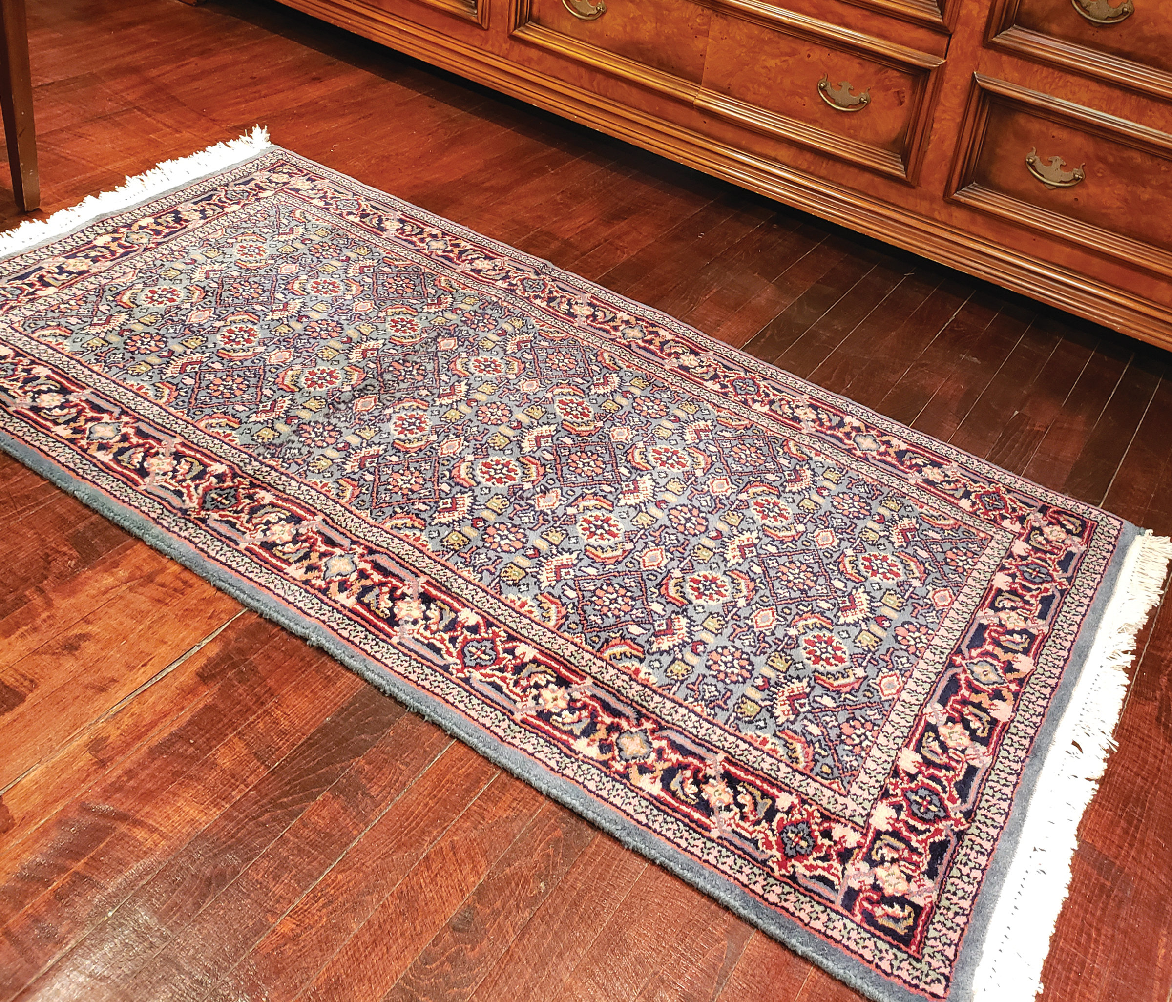 American Home Rug Co. Signature Legacy Hand-Knotted Teal/Navy Rug | Wayfair