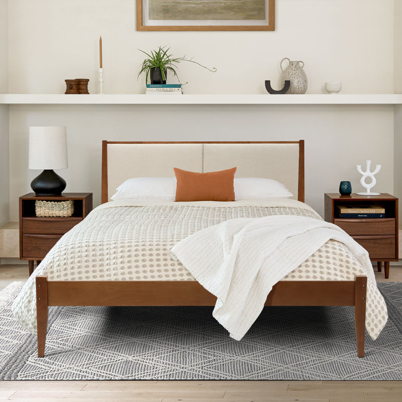 Wade Logan® Brainley Upholstered Panel Bed & Reviews | Wayfair