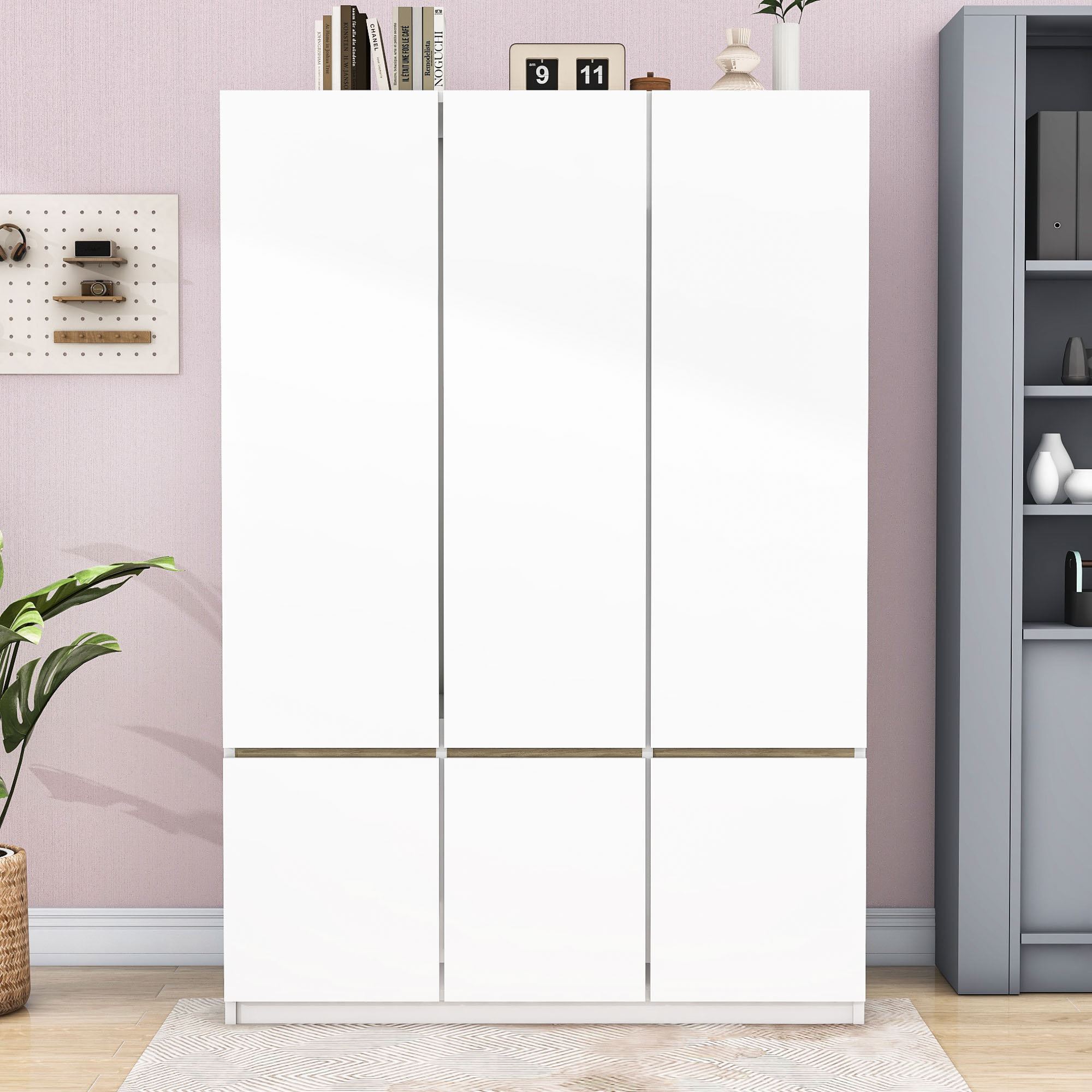 Latitude Run® Goosman Contemporary Freestanding Wardrobe with Multi ...
