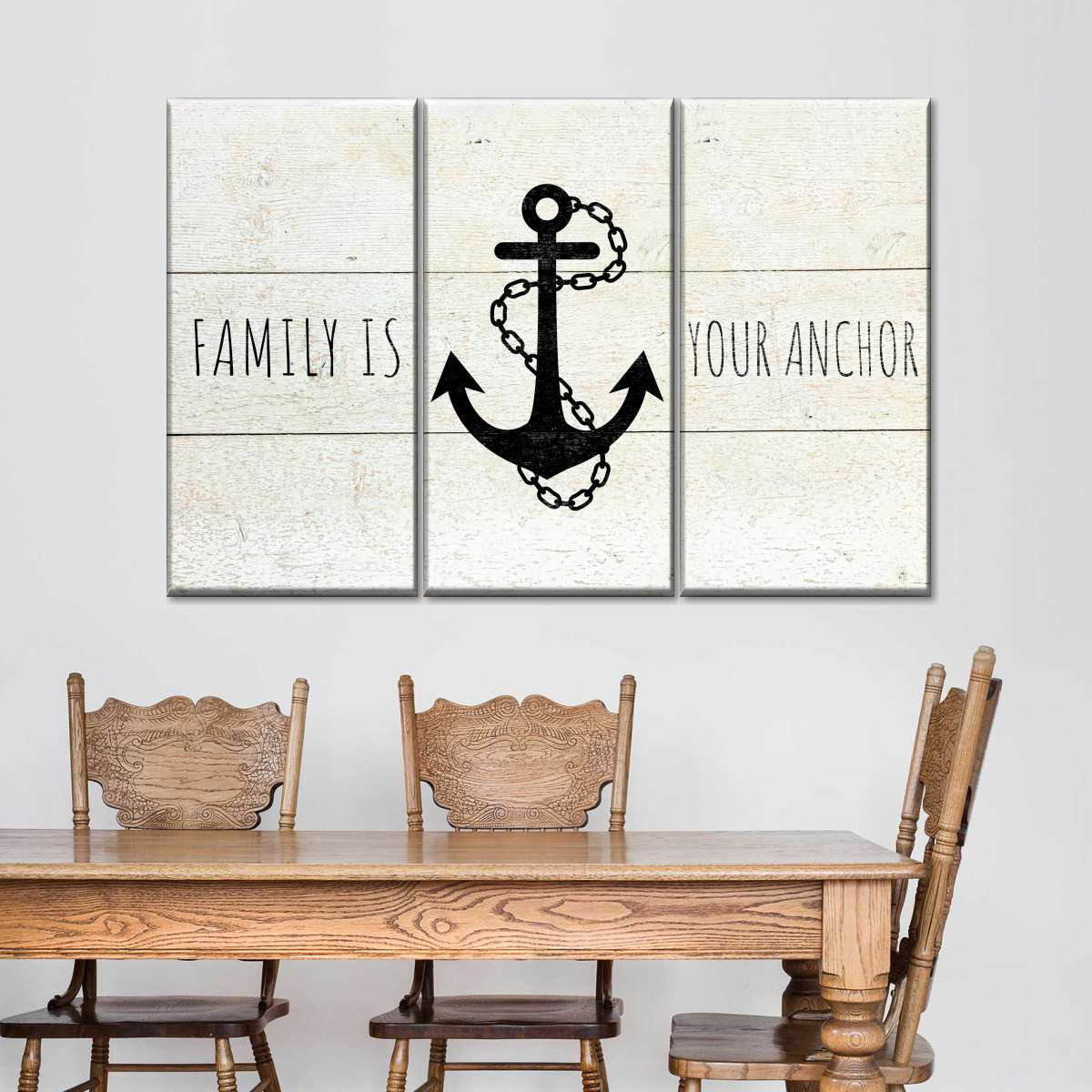 Breakwater Bay Family Anchor Quote On Canvas 3 Pieces Set - Wayfair Canada