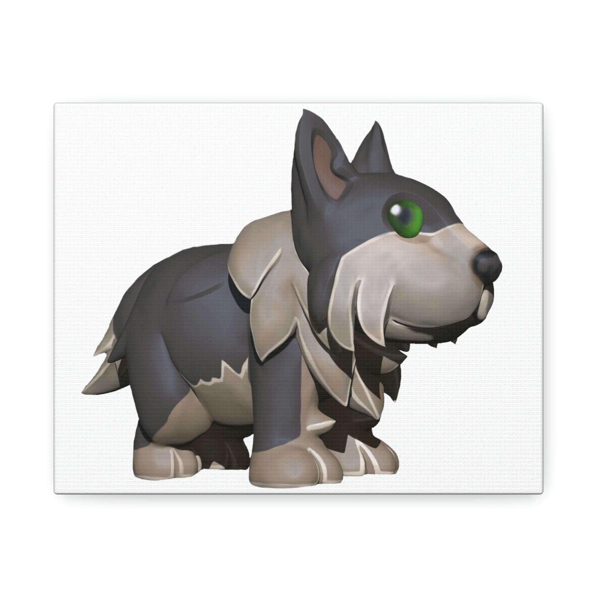 Zoomie Kids Gray Dog by Kelly Johnson - Unframed Graphic Art on Canvas ...