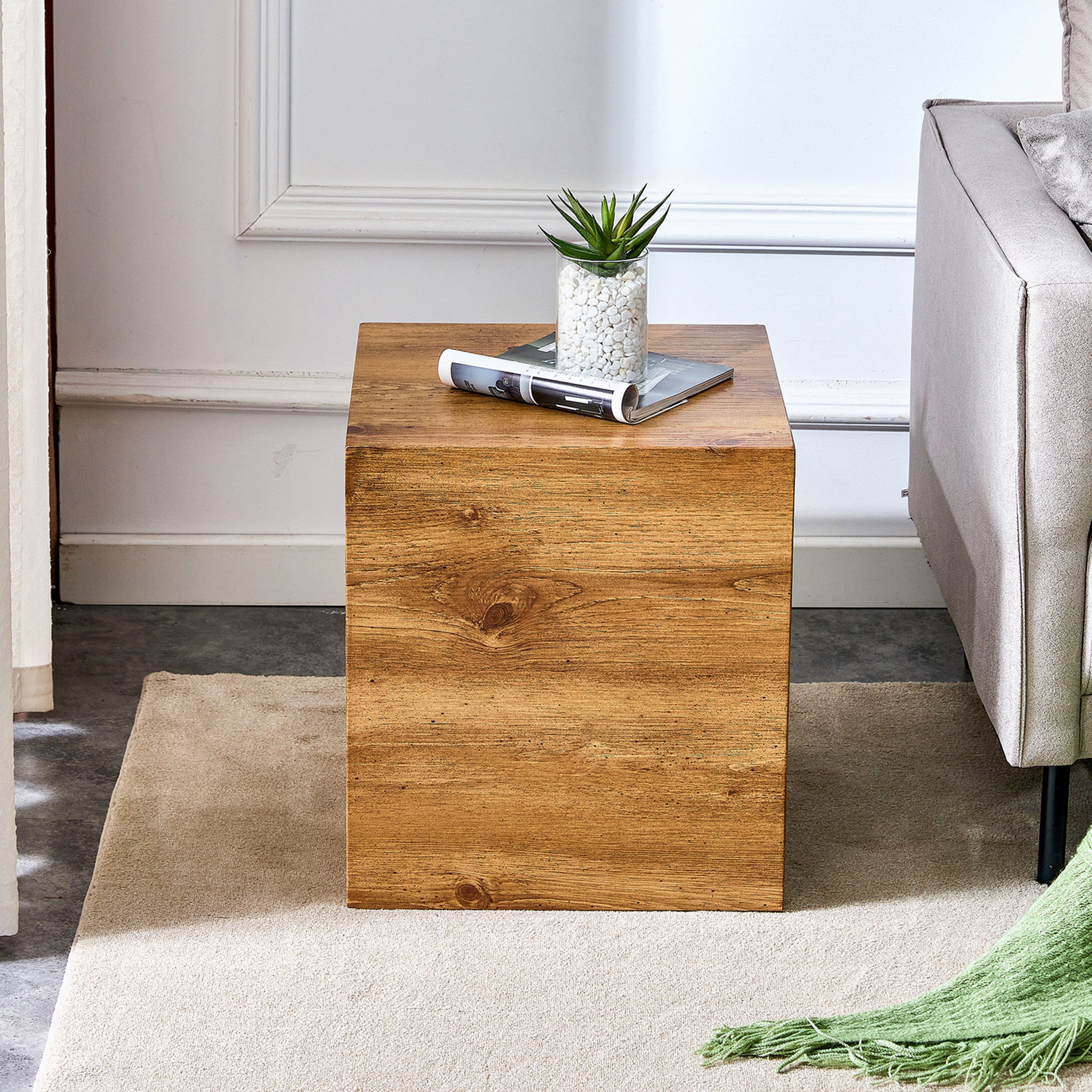 Millwood Pines A modern and practical coffee table made of wood grain ...