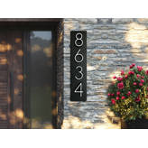 White Harmony House Number For Outdoor , Modern Address Signs & Reviews ...