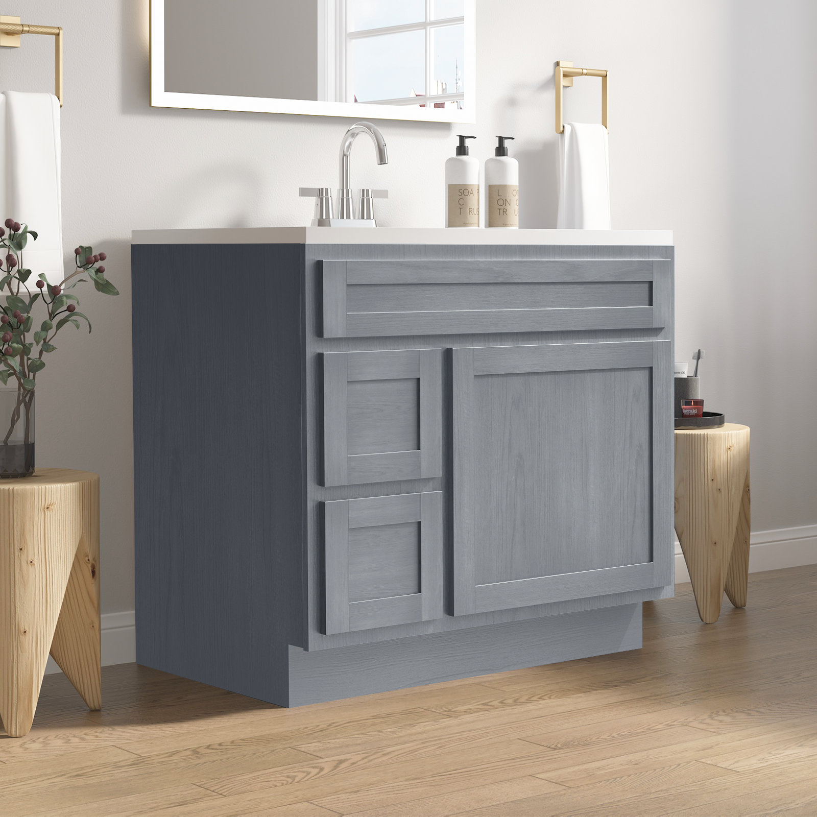 Home Beyond 36" Single Bathroom Vanity Base Only & Reviews | Wayfair