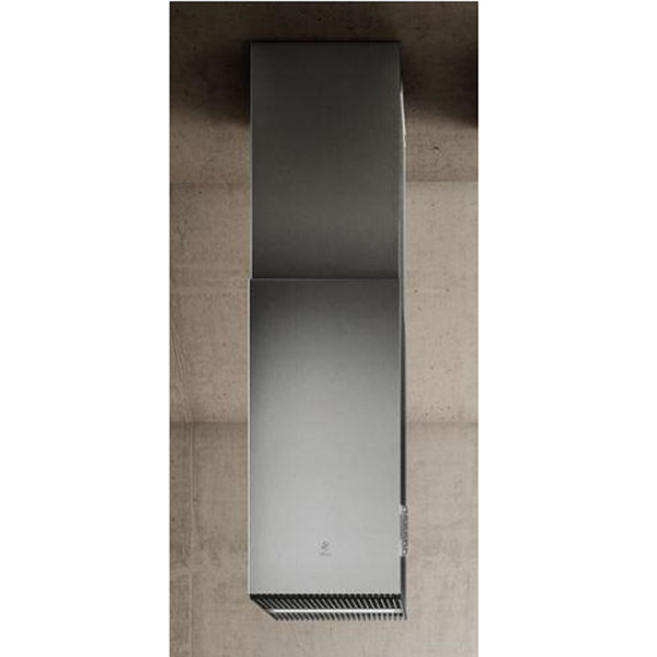 Elica Steel 600 CFM Convertible Island Range Hood with Mesh Filter ...