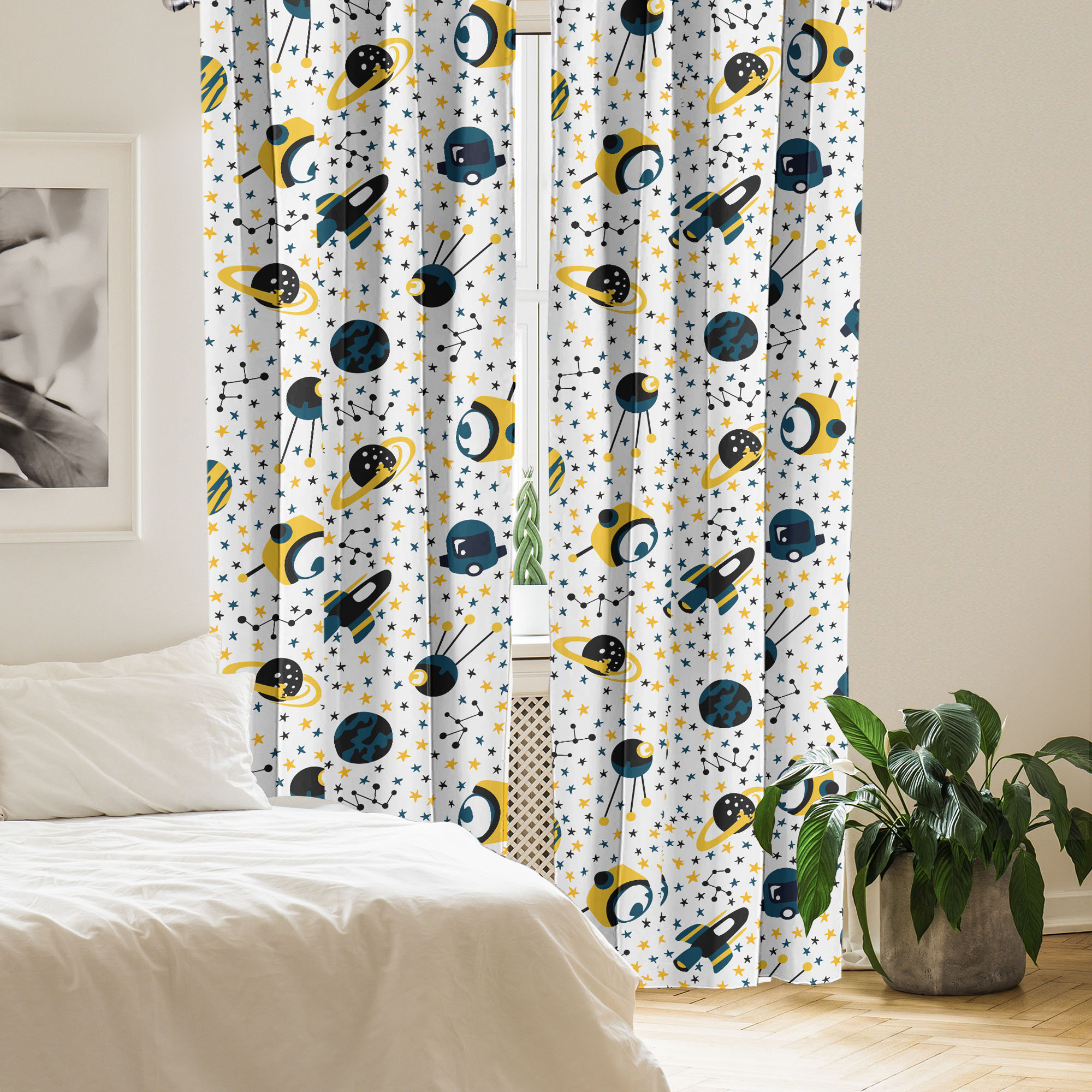 East Urban Home Jazire Microfiber Semi-Sheer Curtain Pair | Wayfair