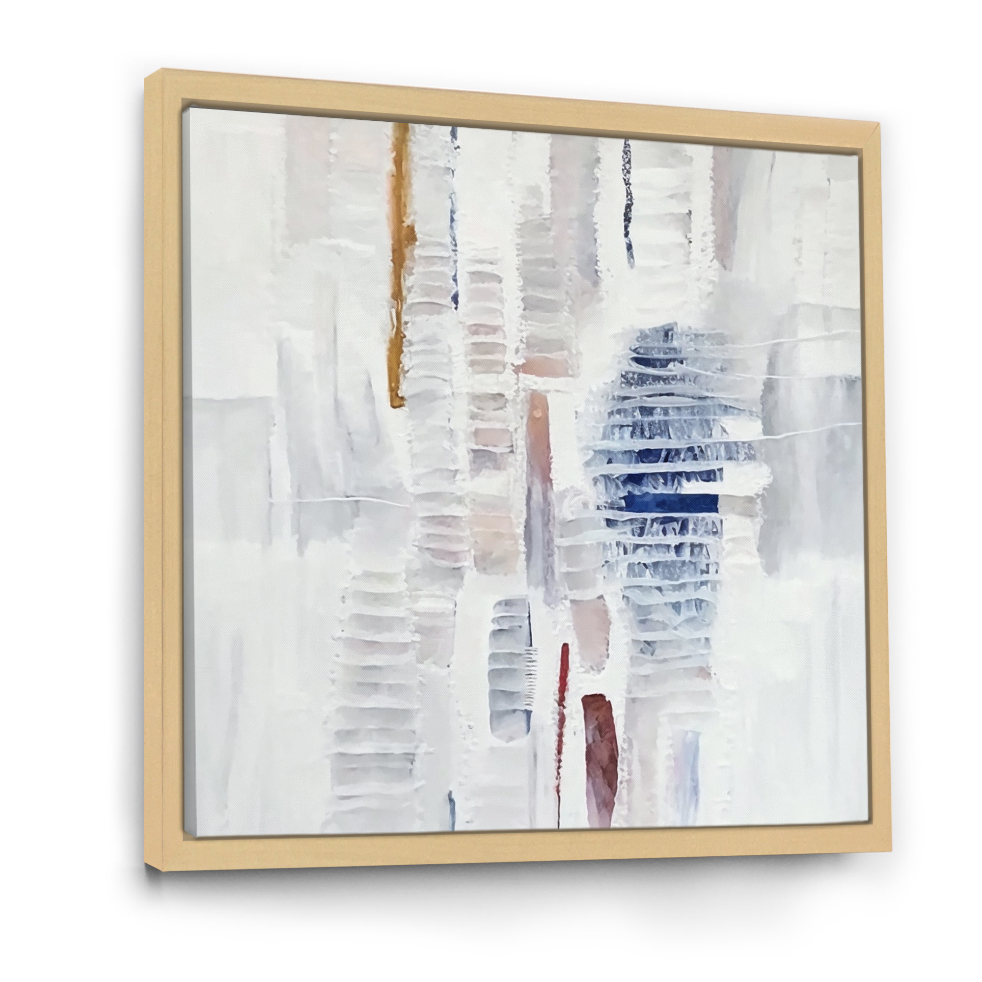 Wrought Studio™ Peaceful Afternoon Minimal Abstract Painting Blue ...