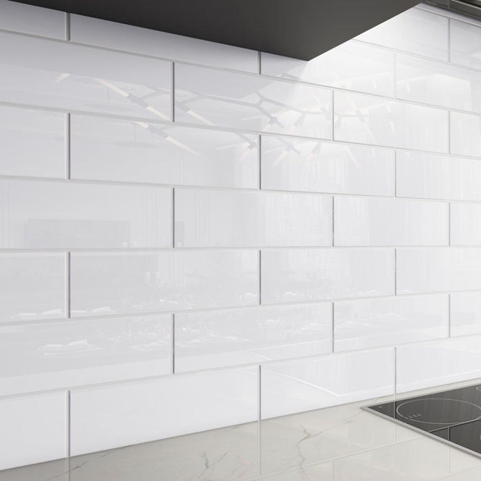 Giorbello 3" x 9" Glass Subway Tile | Wayfair