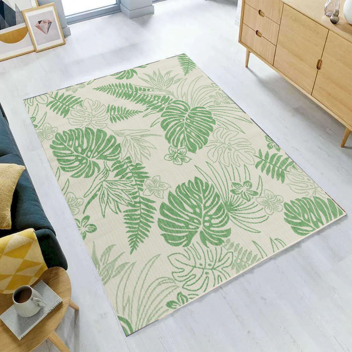 Bay Isle Home™ Cabana Indoor Outdoor Leaf Pattern Rug | Wayfair