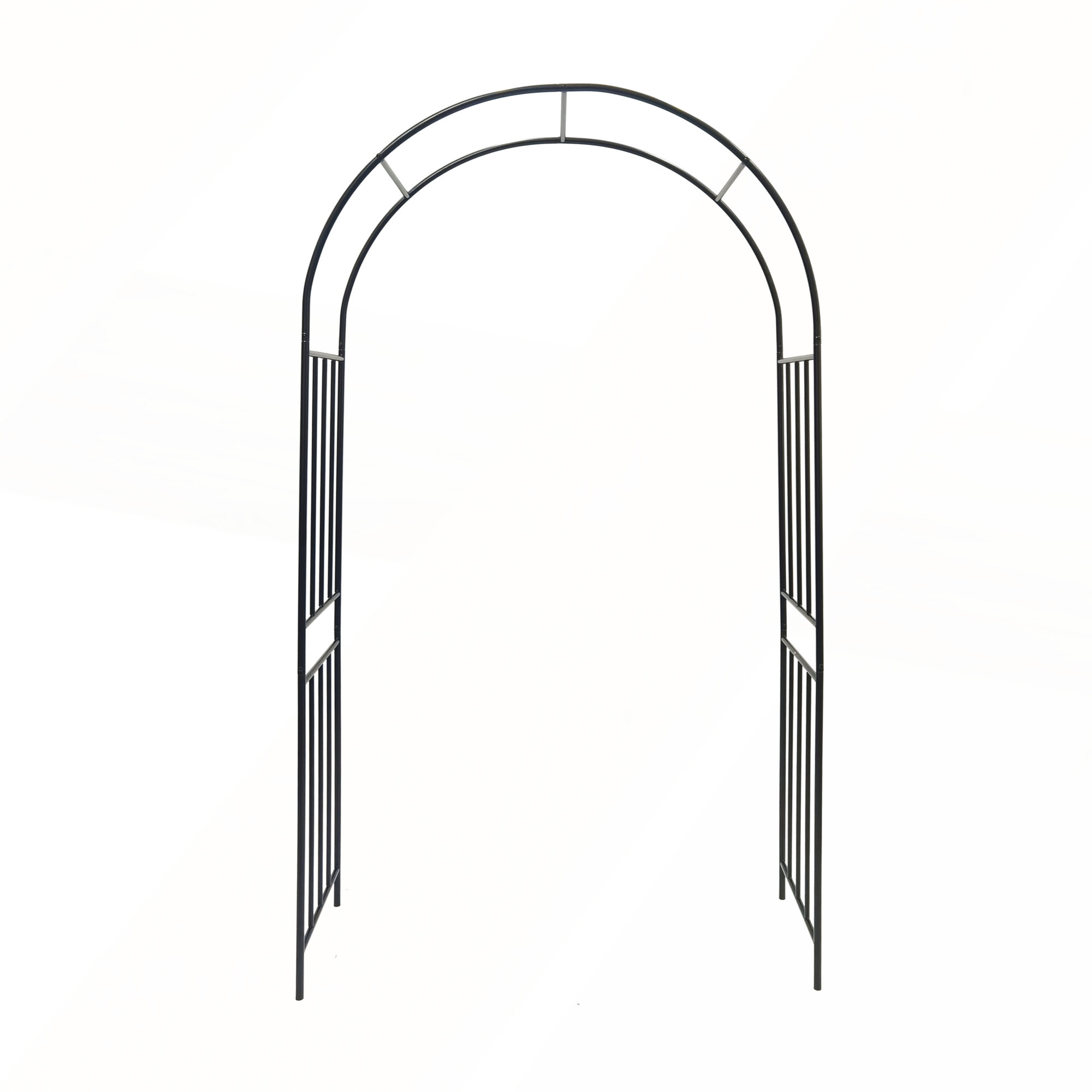 Red Barrel Studio® Metal Garden Arch L42.24'' x W17.52'' x H85.82'' Climbing Plants Support ...