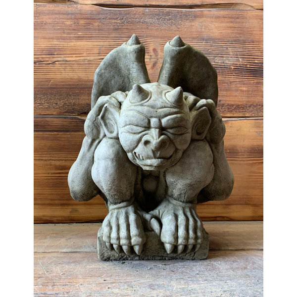 Happy Larry Rumbaugh Stone Garden Gremlin Winged Gothic Pillar Cap ...