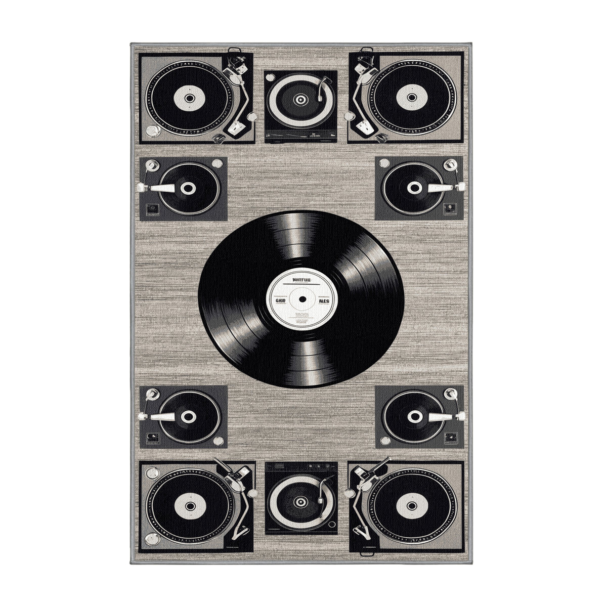 Corrigan Studio® Washable Vintage Vinyl Records Music Area Rug | Wayfair