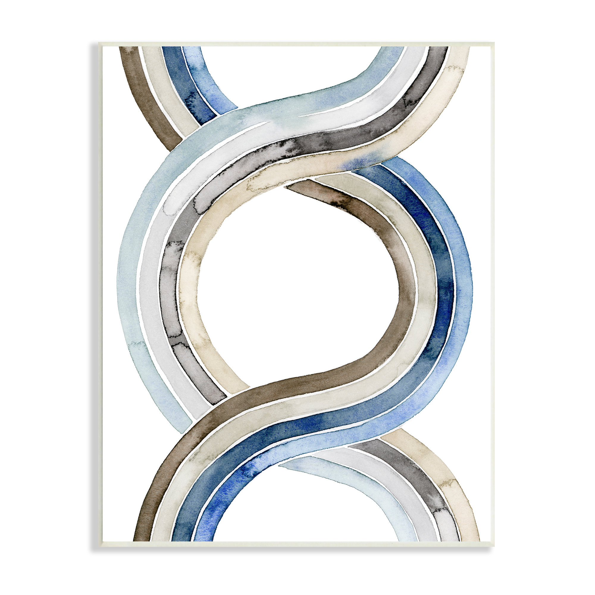 Stupell Industries Modern Two Dimensional Helix Abstract Watercolor ...