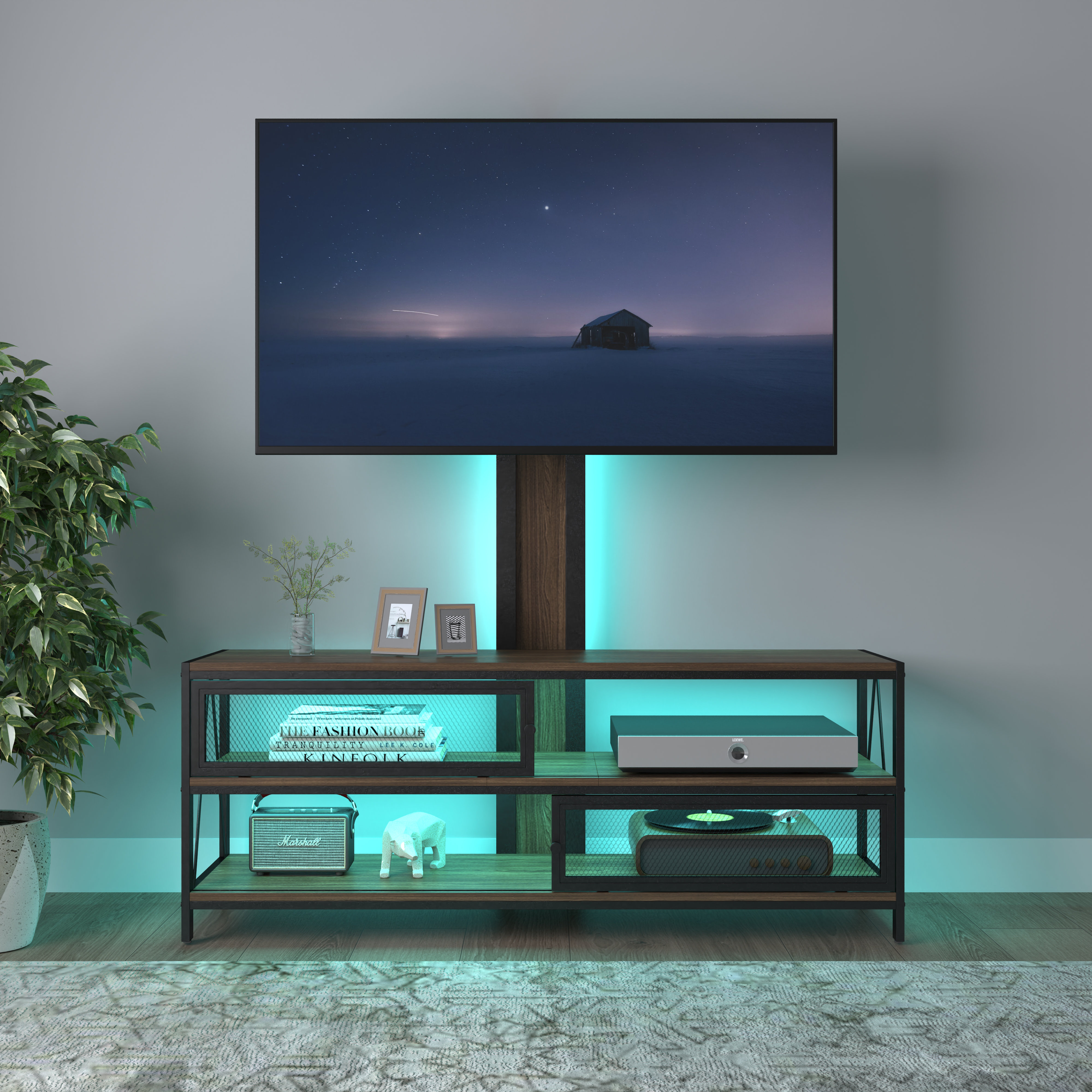 Trent Austin Design® Athena 51'' Gaming RGB TV Stand Mount with Power ...