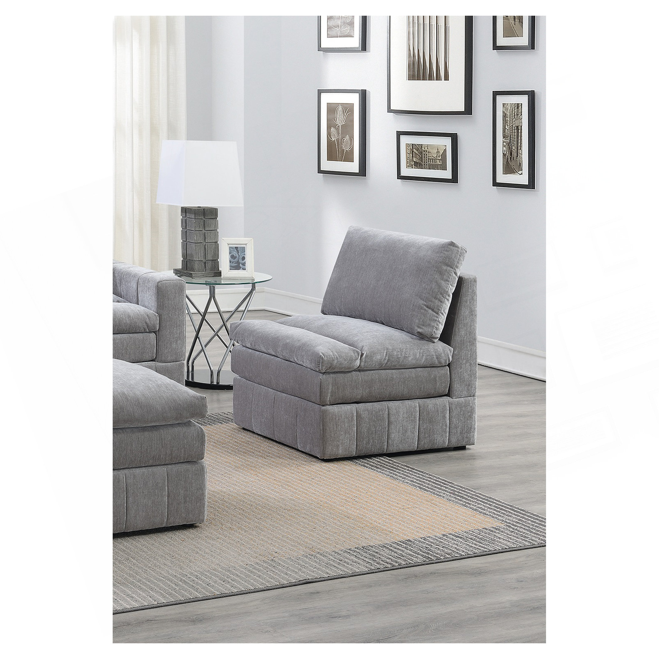 Ebern Designs 1Pc LAF/RAF One Arm Chair Modular Chair Sectional Sofa ...