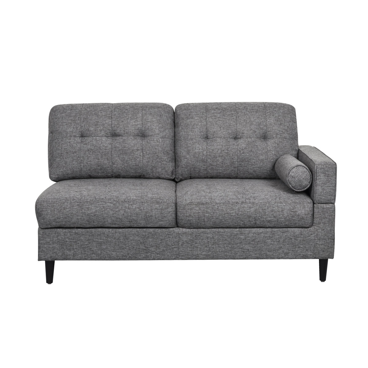 Latitude Run® Stanley L-Shaped Button Waffle Tufting Sectional ...