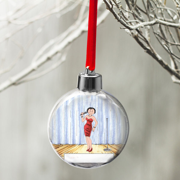 Printed Perfection Personalized Singer - Female Christmas Bulb Ornament ...