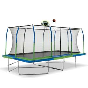 Upper Bounce 10'x17' Rectangle Trampoline Set w/ Top-Ring Enclosure ...