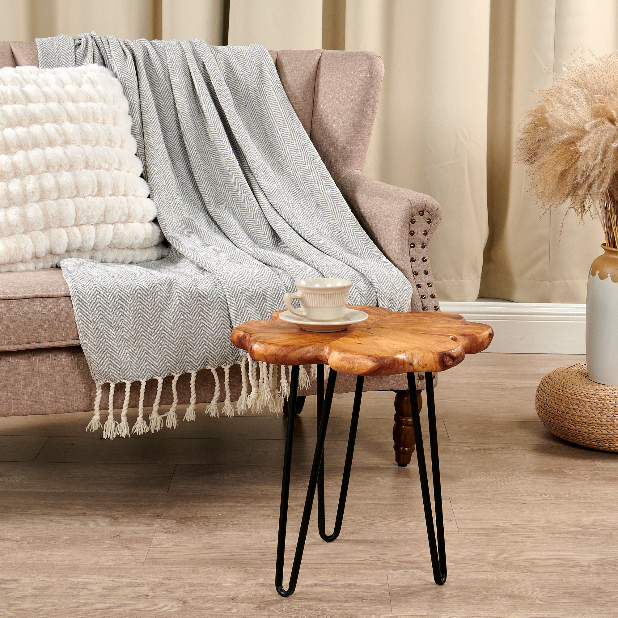 Union Rustic Edwin 4 Pieces Live Edge Wood Coffee Table & Reviews ...