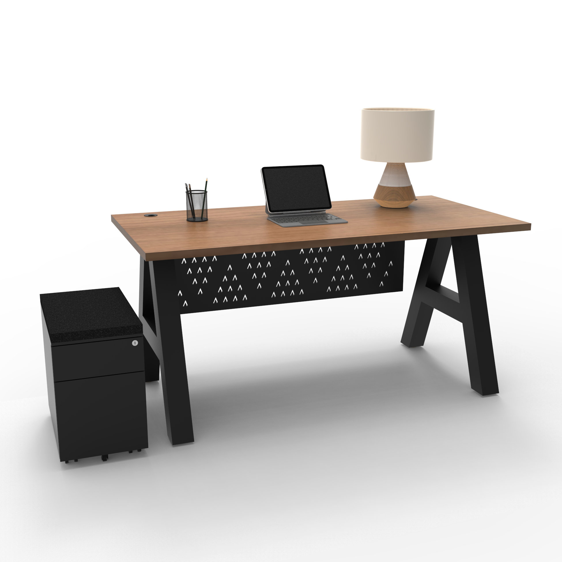 Latitude Run® Modern A-Frame Desk Executive Desk | Wayfair